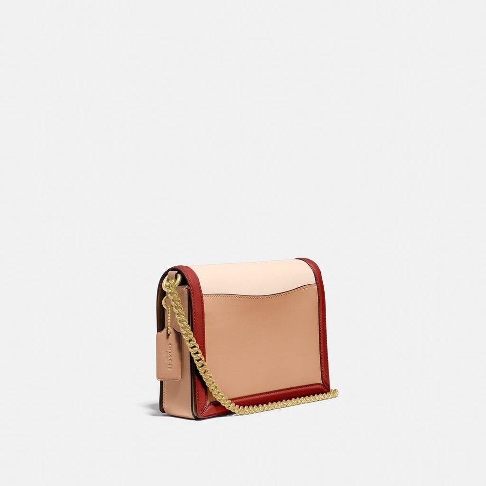 Coach Colorblock Hutton Shoulder Bag Brass/Ivory Blus… - Gem